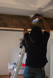 Pine Barn Wood Support Beam Cladding